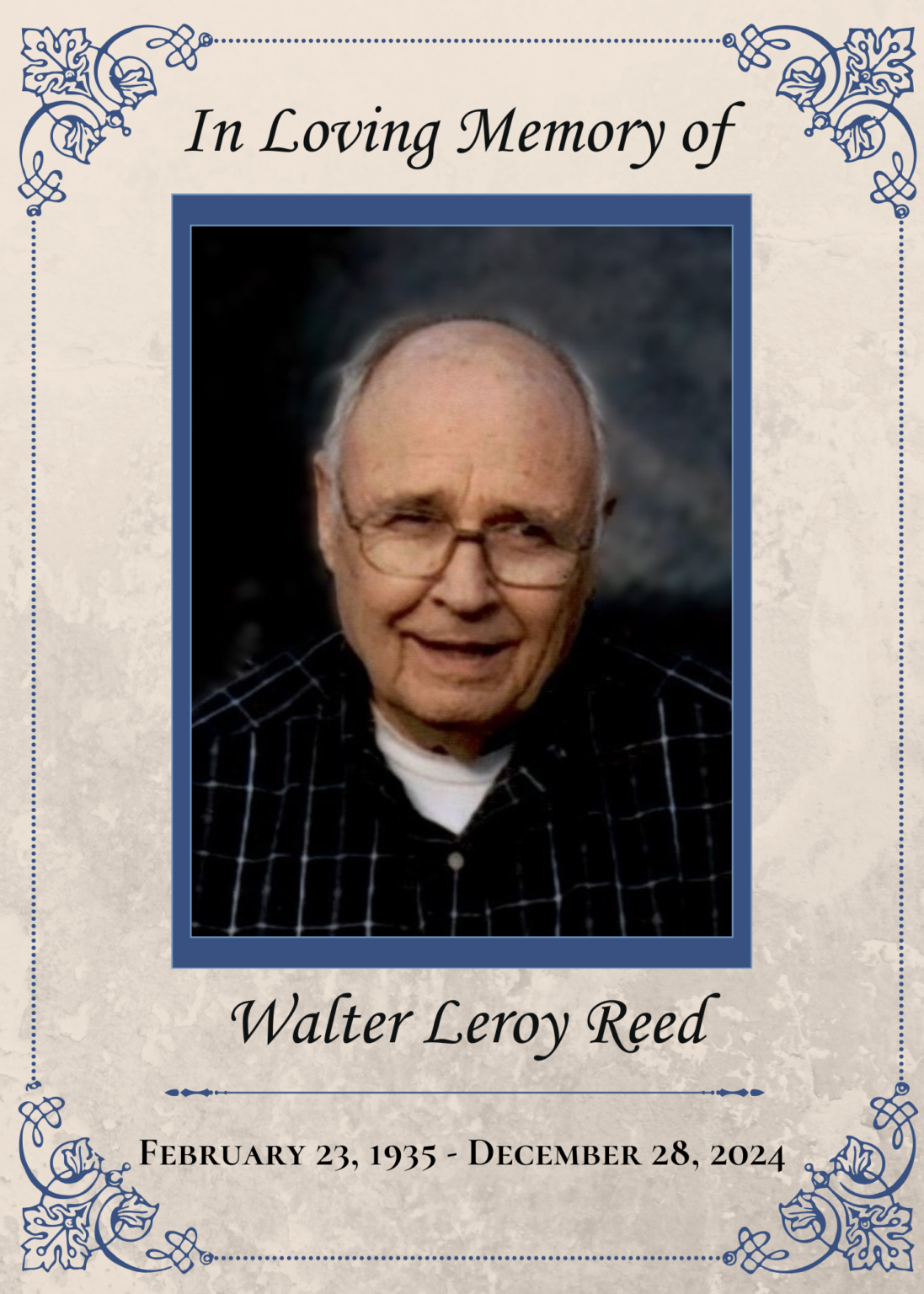 Walter L. Reed – Royer Funeral Home